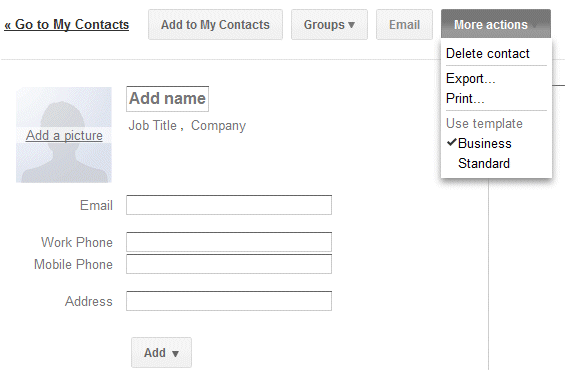 contact templates - 9to5Google