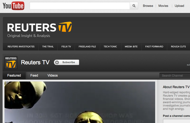 YouTube signs up biggest news partner yet with new Reuters TV channel