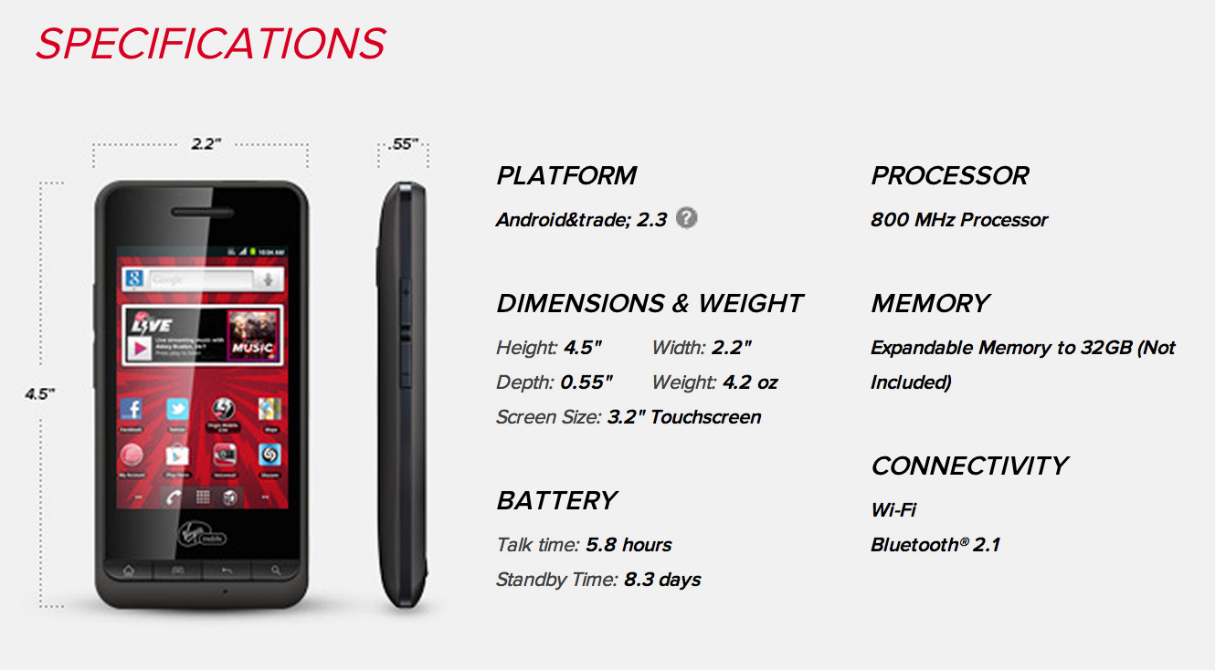 Virgin releases low-cost Android 2.3 PCD Chaser at $80 unsubsidized ...