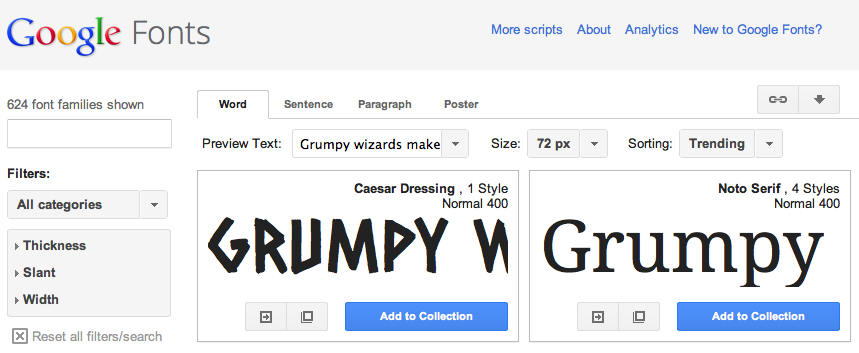 Google Web Fonts rebrands as Google Fonts, simplifies web interface ...