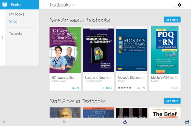 Textbooks rolling out to Google Play Books in the US