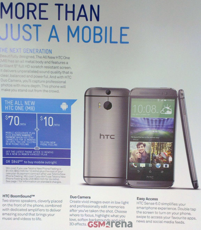 HTC One (2014) M8 leak explains "duo" backside cameras