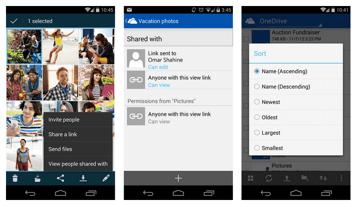 OneDrive for Android updated with improved sharing and organization ...