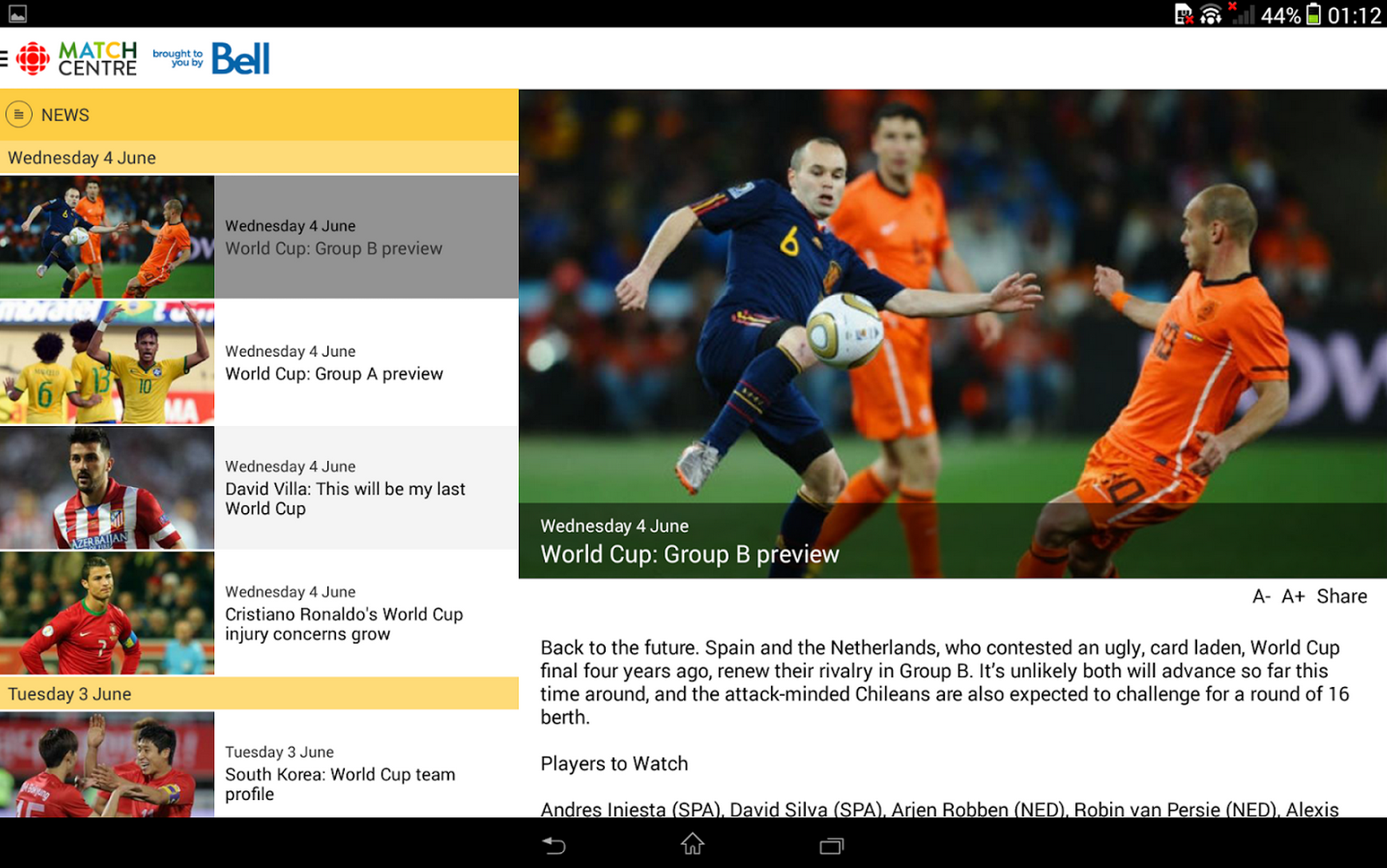 Watch the 2014 FIFA World Cup on your Android smartphone or tablet ...