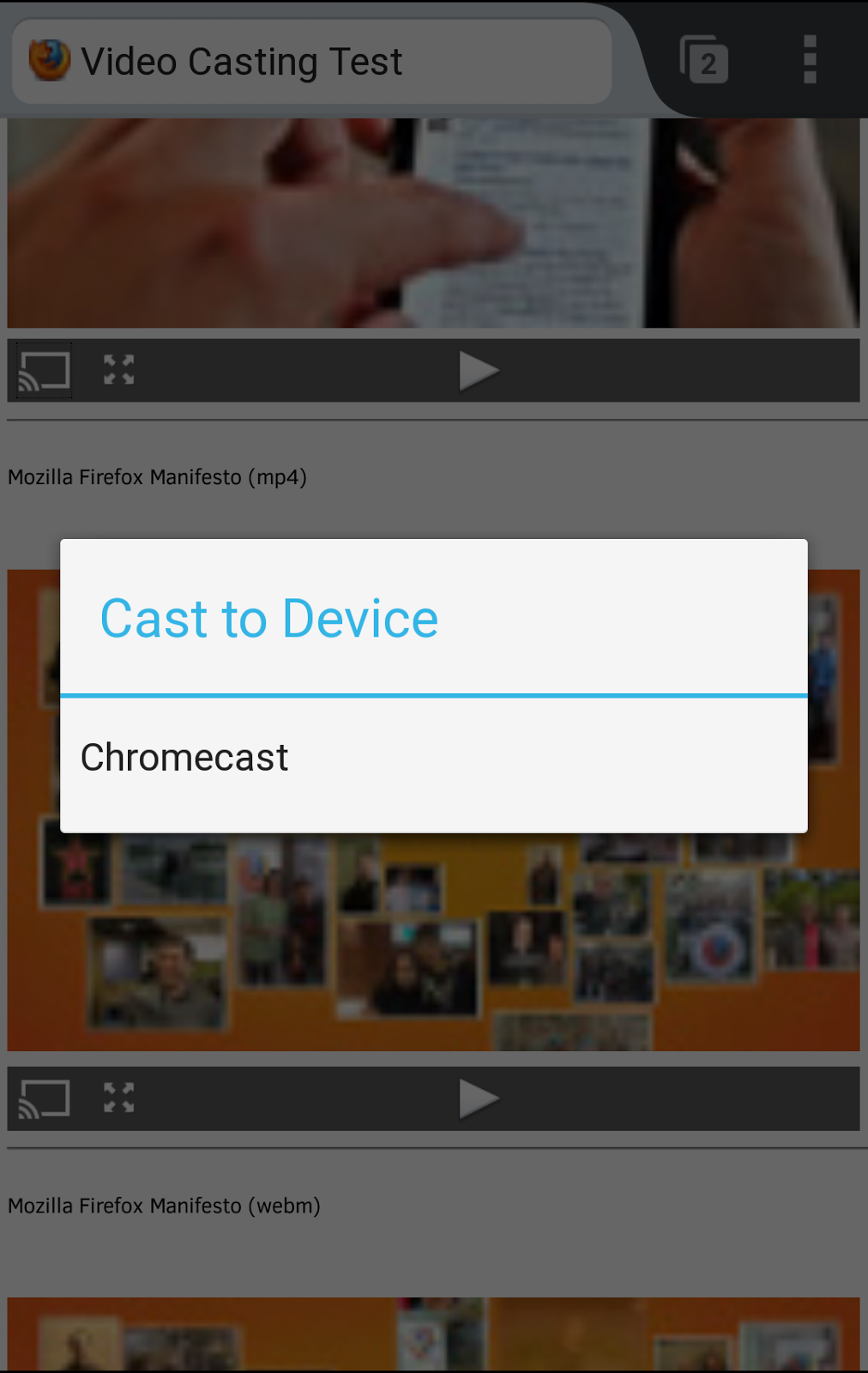 Firefox for Android nightly builds gain Chromecast support