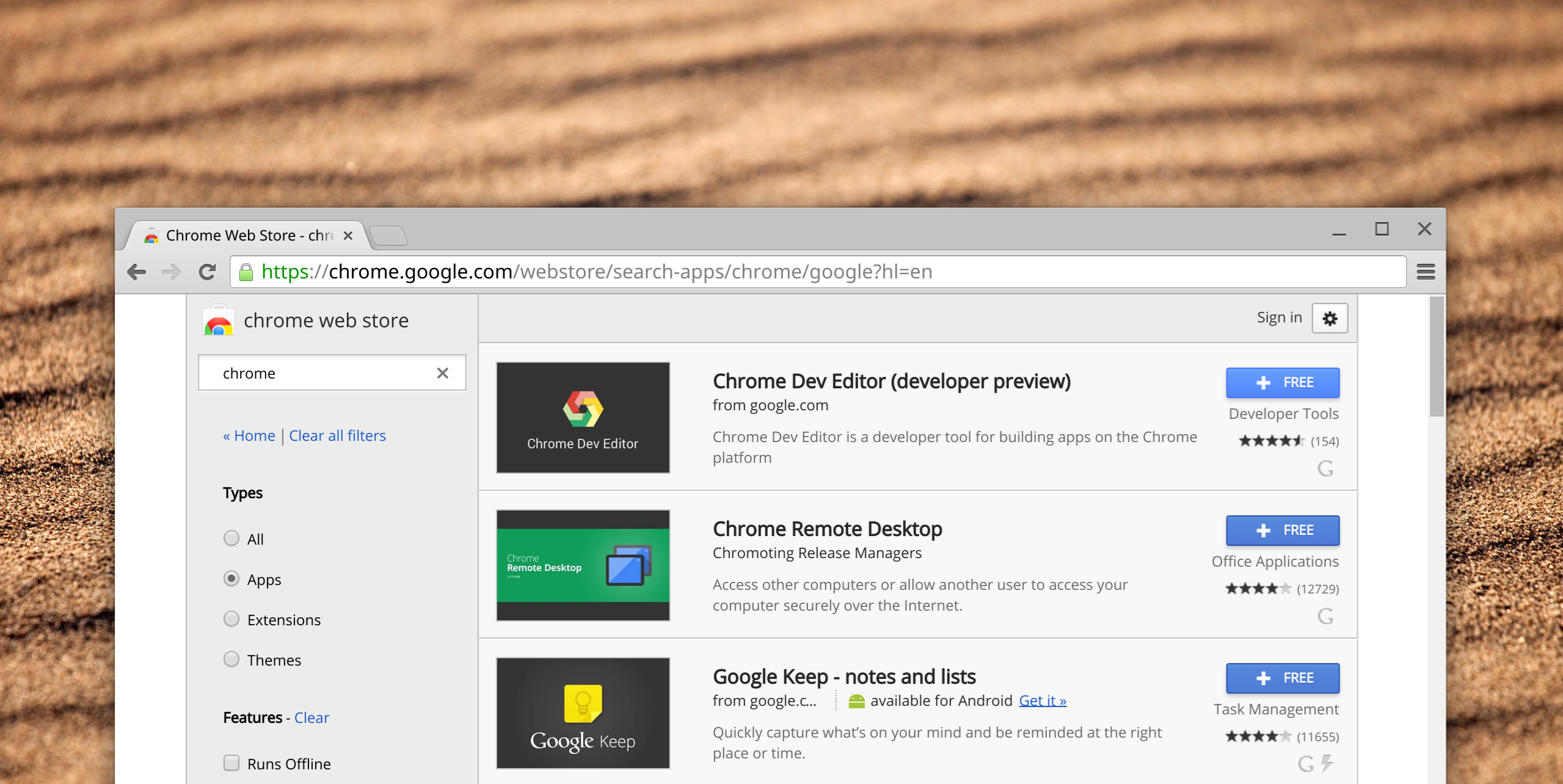 You can now install free Chrome Web Store apps without a Google account