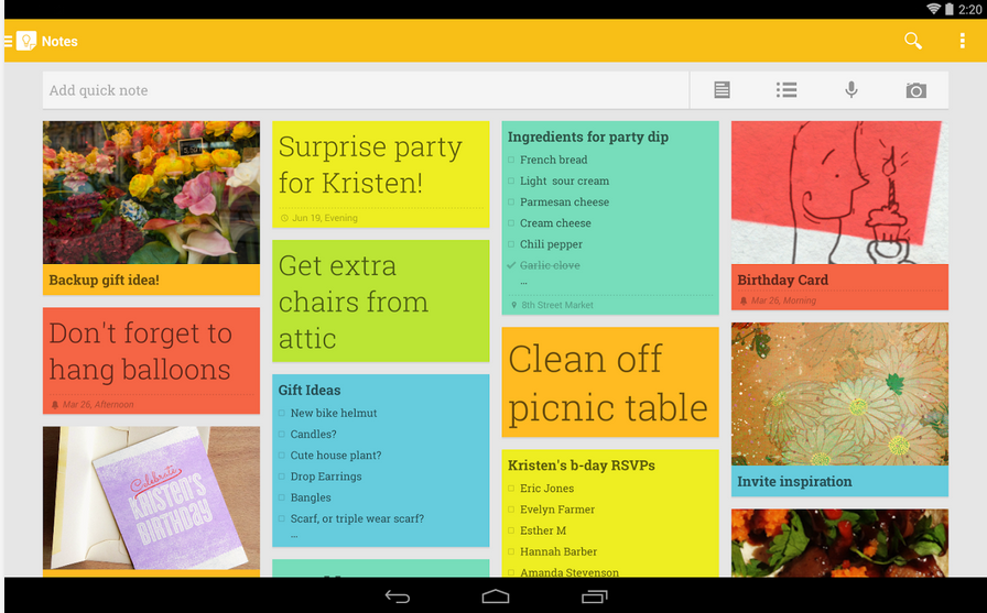 Google Keep for Android updated with a new Material Design layout