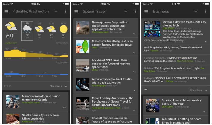 Google News & Weather for iOS updated with Notification Center news widget
