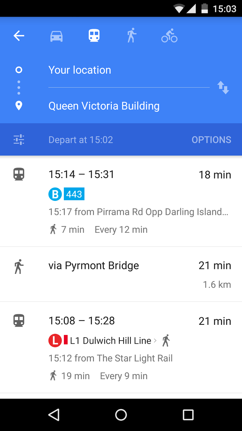 Google Maps APIs gain improved transit directions for Android developers