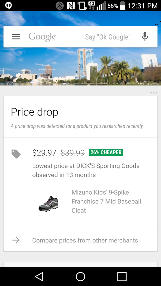 New Google Now card offers discount alerts based on your product ...