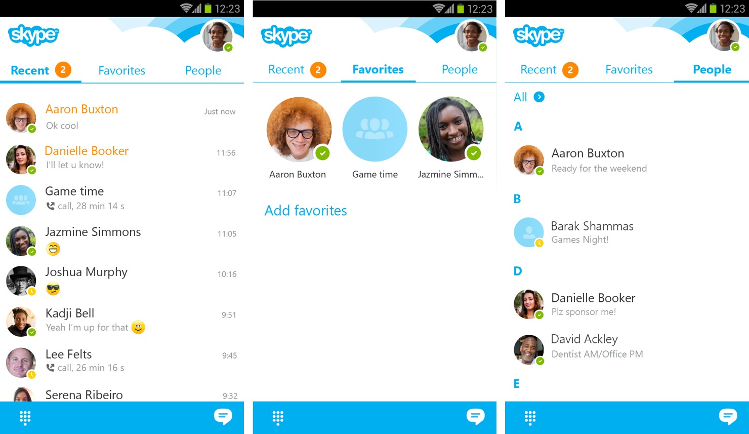 Skype for Android updated with visual refresh & improved chat experience