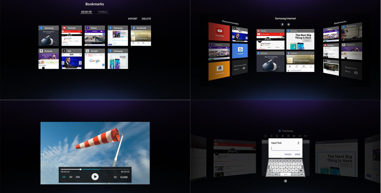 Surf the web with the Samsung Gear VR's new browser