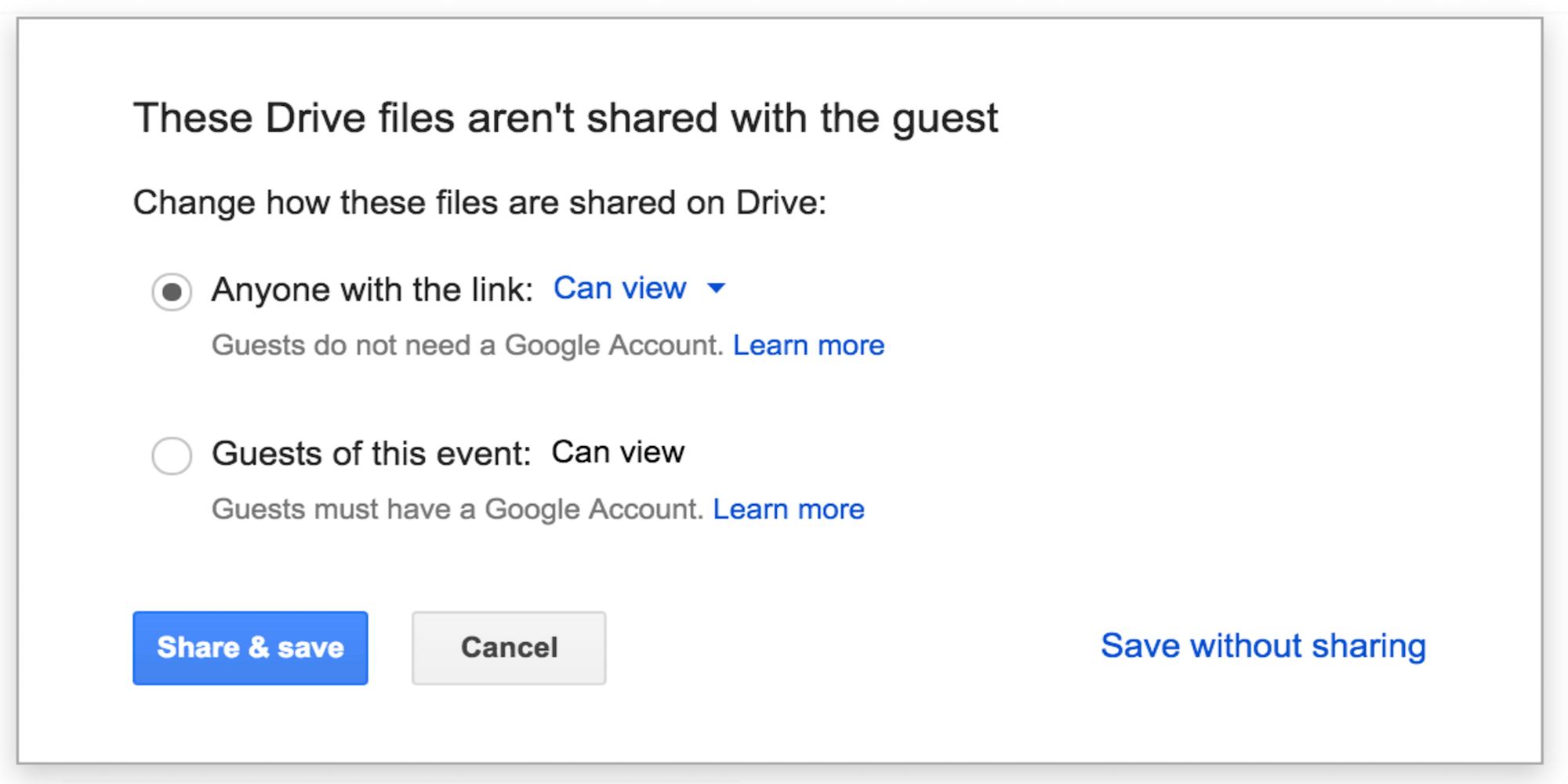 Google Apps users get enhanced Google Drive file sharing options