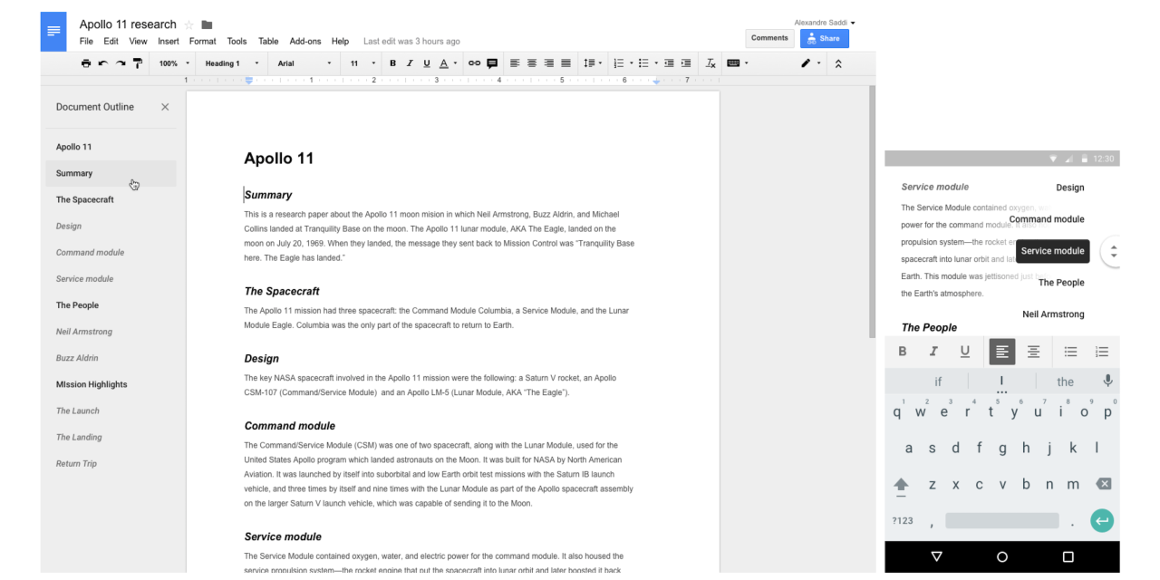 Google Docs adds ‘outline tool’ for easier document navigation on ...