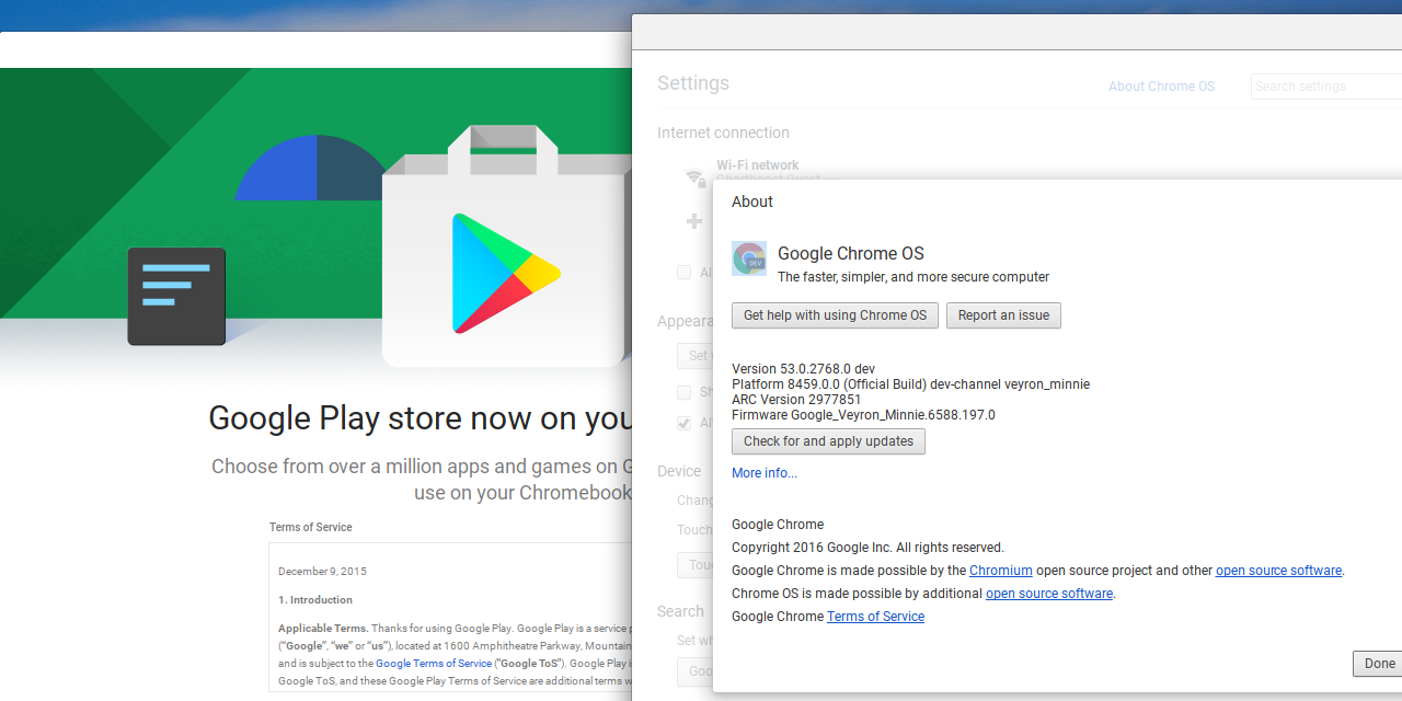 Android apps arrive on Chromebooks with Chrome OS Dev 53, Play Store ...