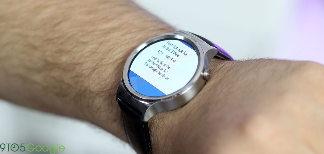 Quick hands-on with Microsoft's new Outlook watch face for Android Wear ...