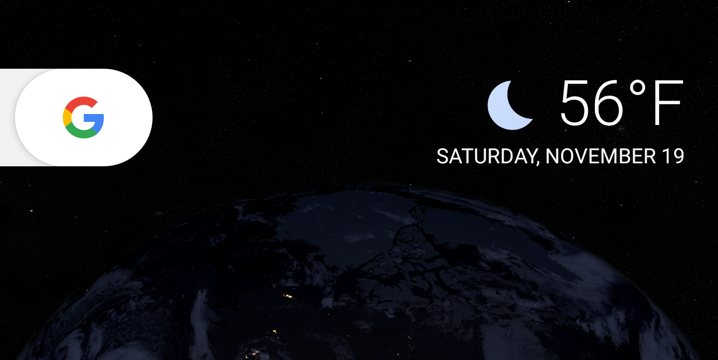 Pixel Launcher's weather widget finally stops showing the sun icon at night