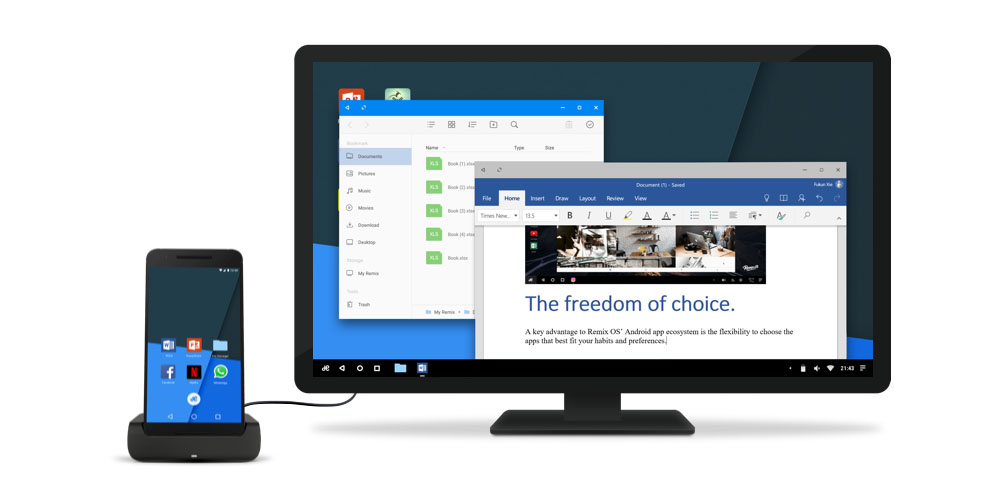 Remix OS for Mobile turns your Android smartphone into a dockable PC ...