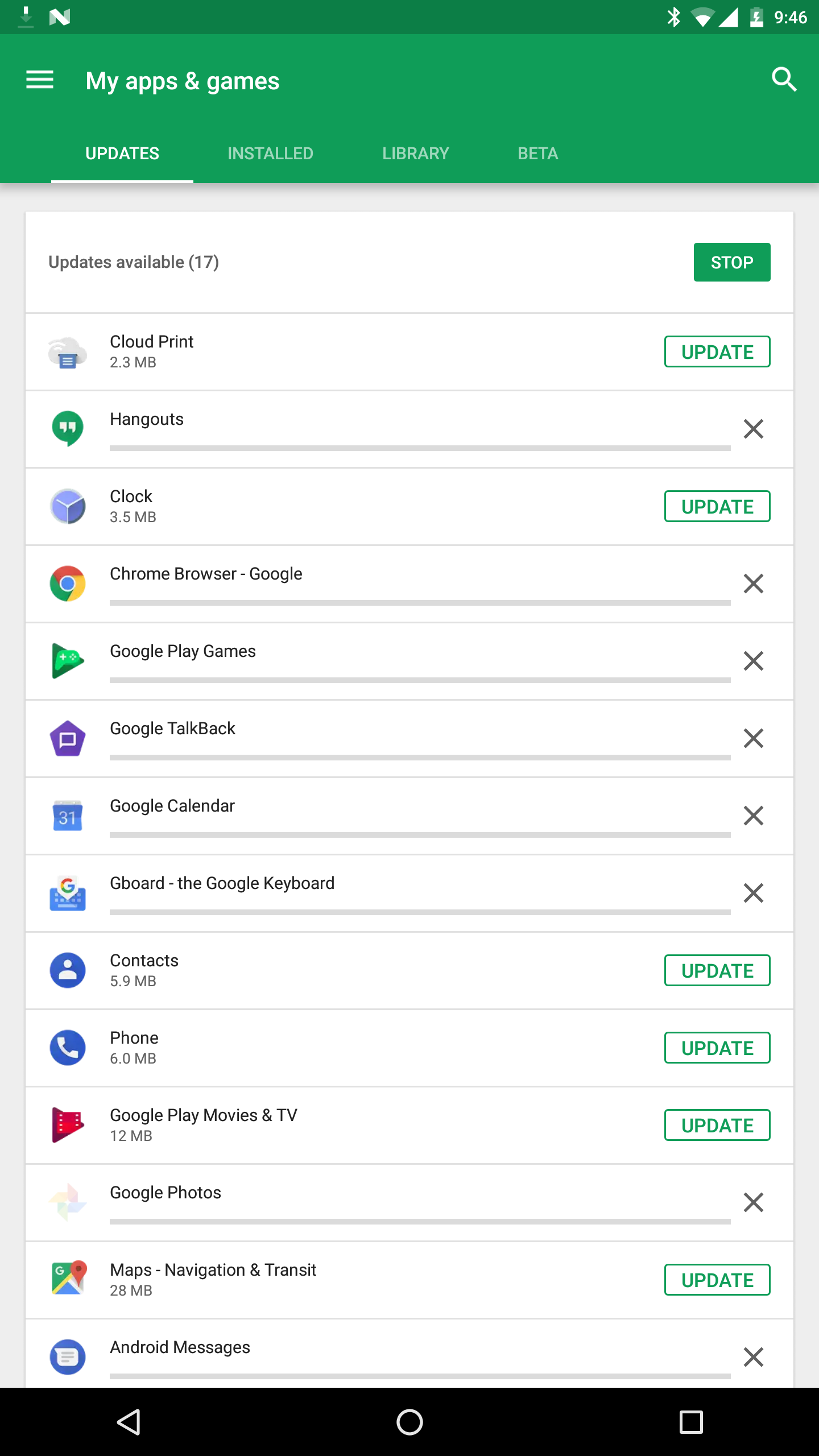 Updated Play Store with a new 'My Apps' section appears to be rolling ...