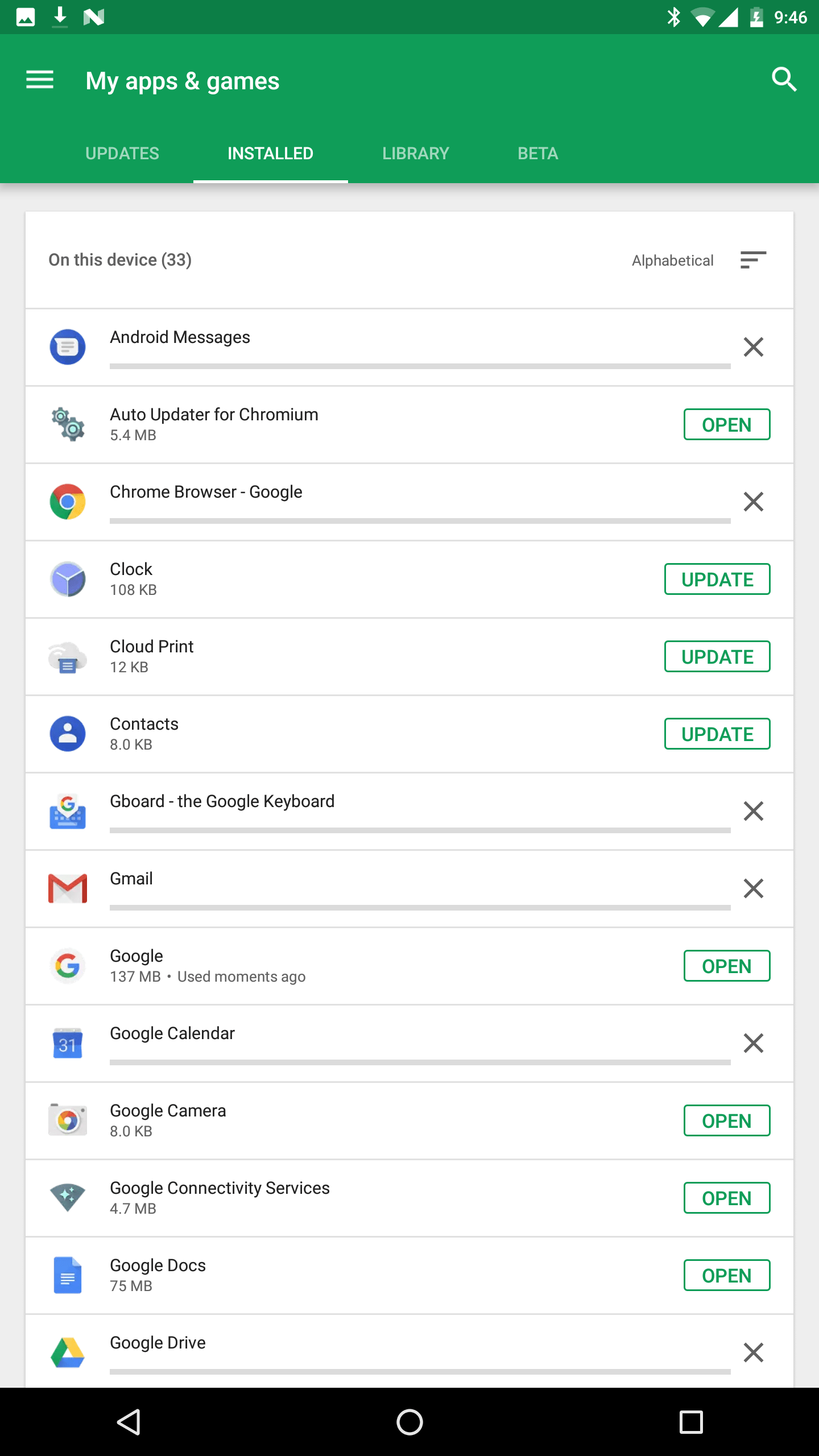 Updated Play Store with a new 'My Apps' section appears to be rolling ...