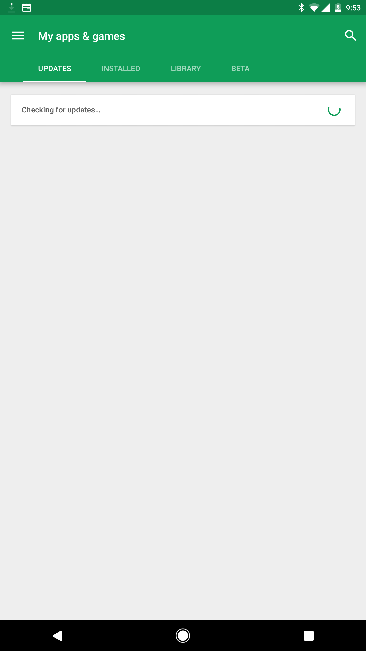 Updated Play Store with a new 'My Apps' section appears to be rolling ...