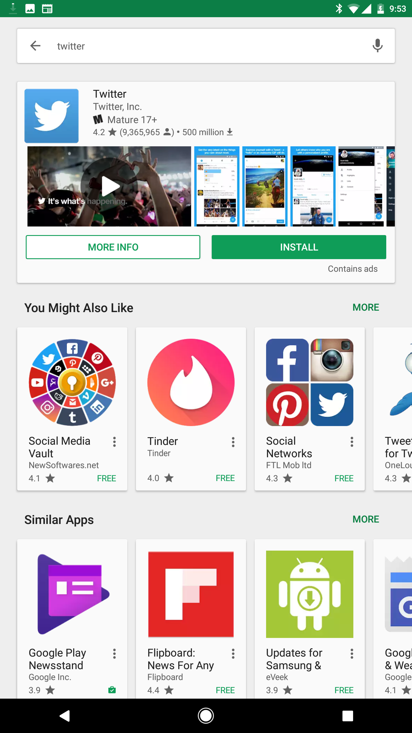 Updated Play Store with a new 'My Apps' section appears to be rolling ...