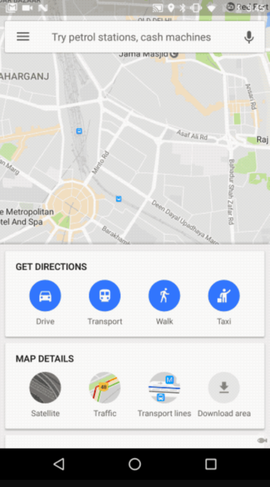 Google Maps for Android gets a redesigned home screen in India - 9to5Google