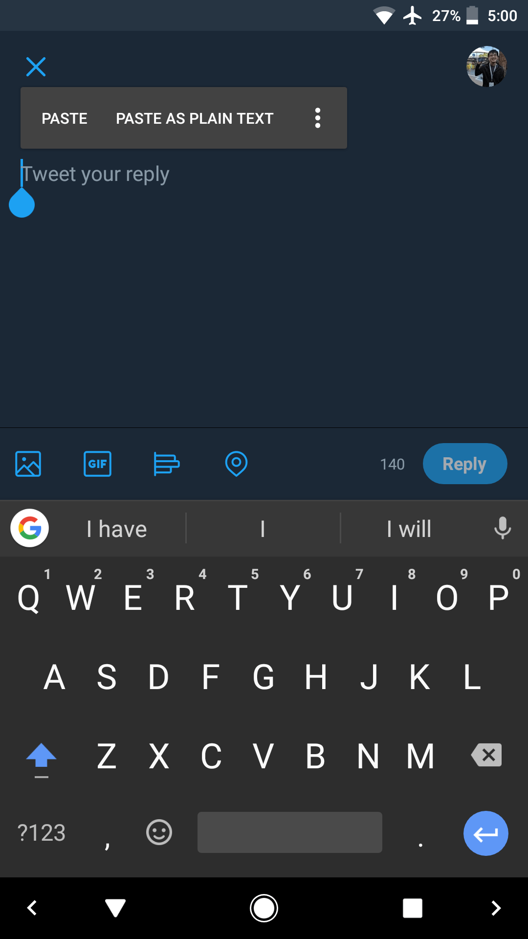 Android O DP4: New 'Paste as Plain Text' option when copying text with ...