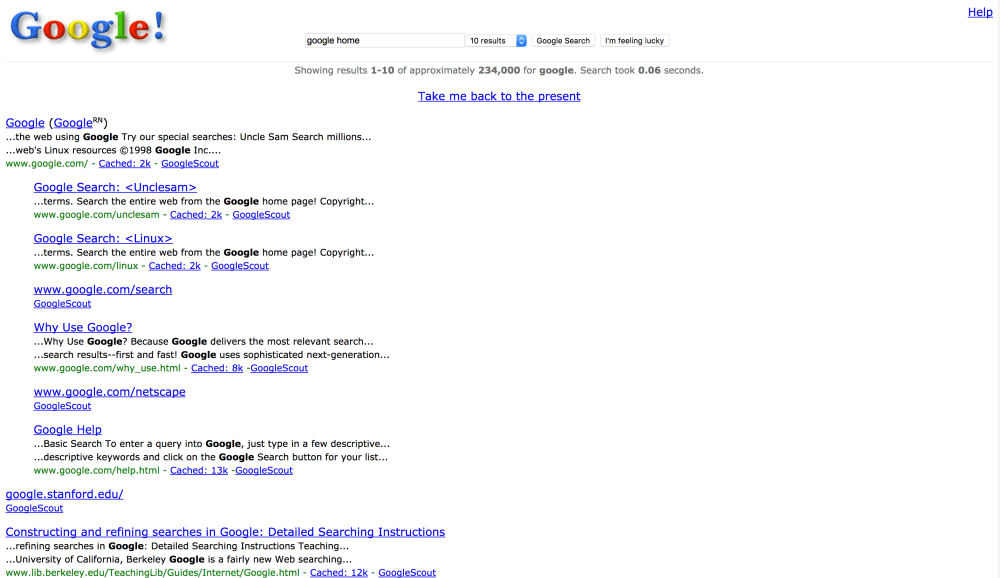 Time to feel old — Google.com was first registered 20 years ago today ...