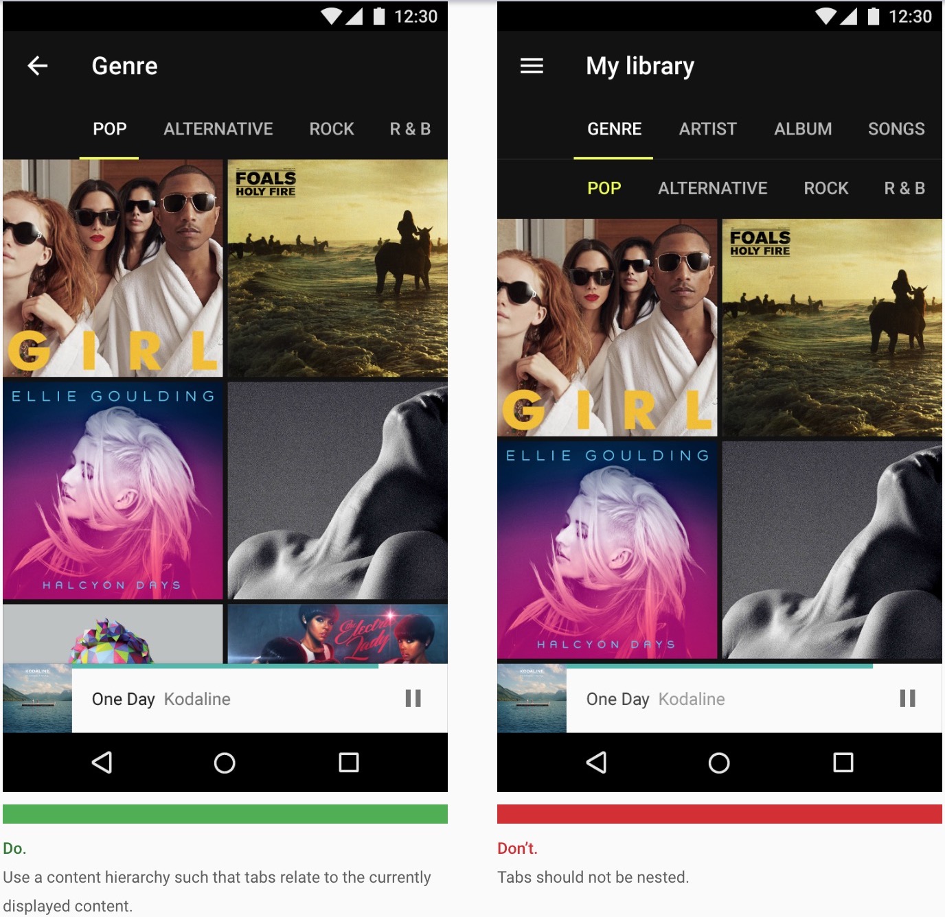 Google Play Store rolling out nested tab design that goes against Material guidelines