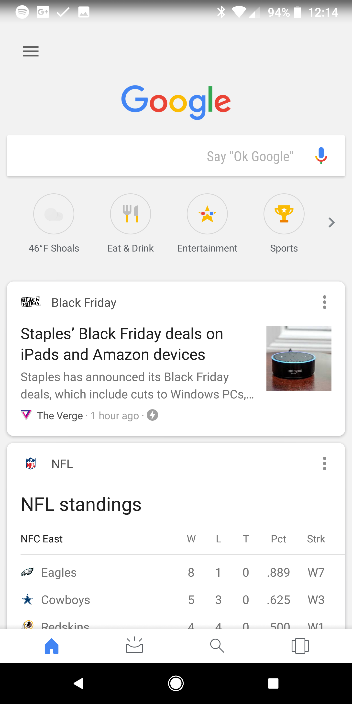Google app testing light nav bar on Pixel, Pixel 2 in response to ...