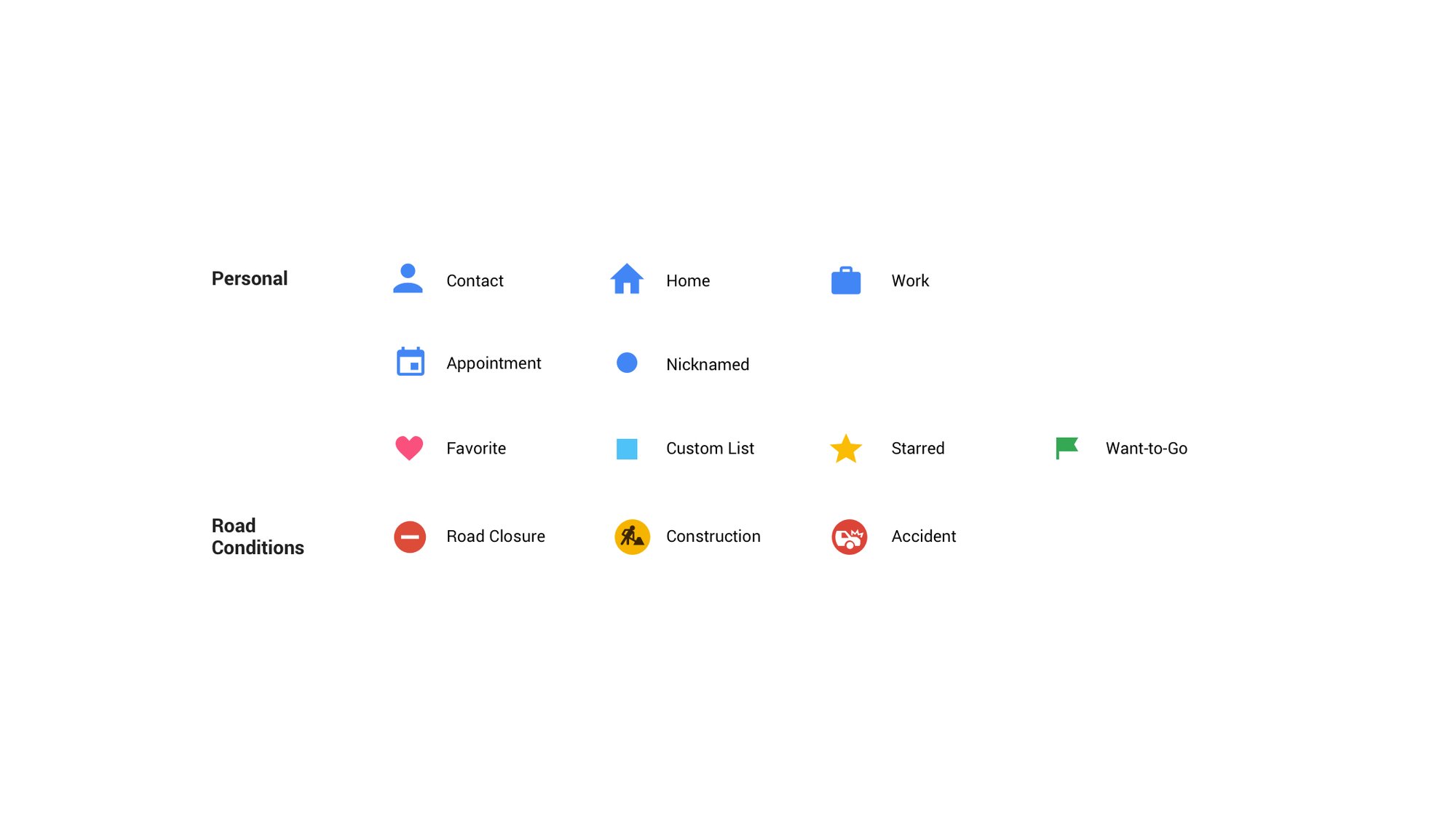 Google Maps updated w/ new icon & color system that better highlights ...
