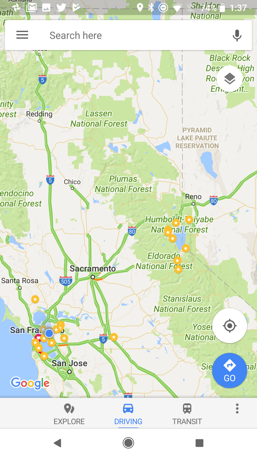 Google Maps picks up a white navigation bar on Android 8.1