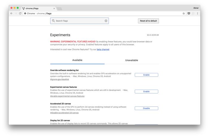 Chrome 63 rolling out to Mac, Windows, and Linux w/ Flags redesign ...