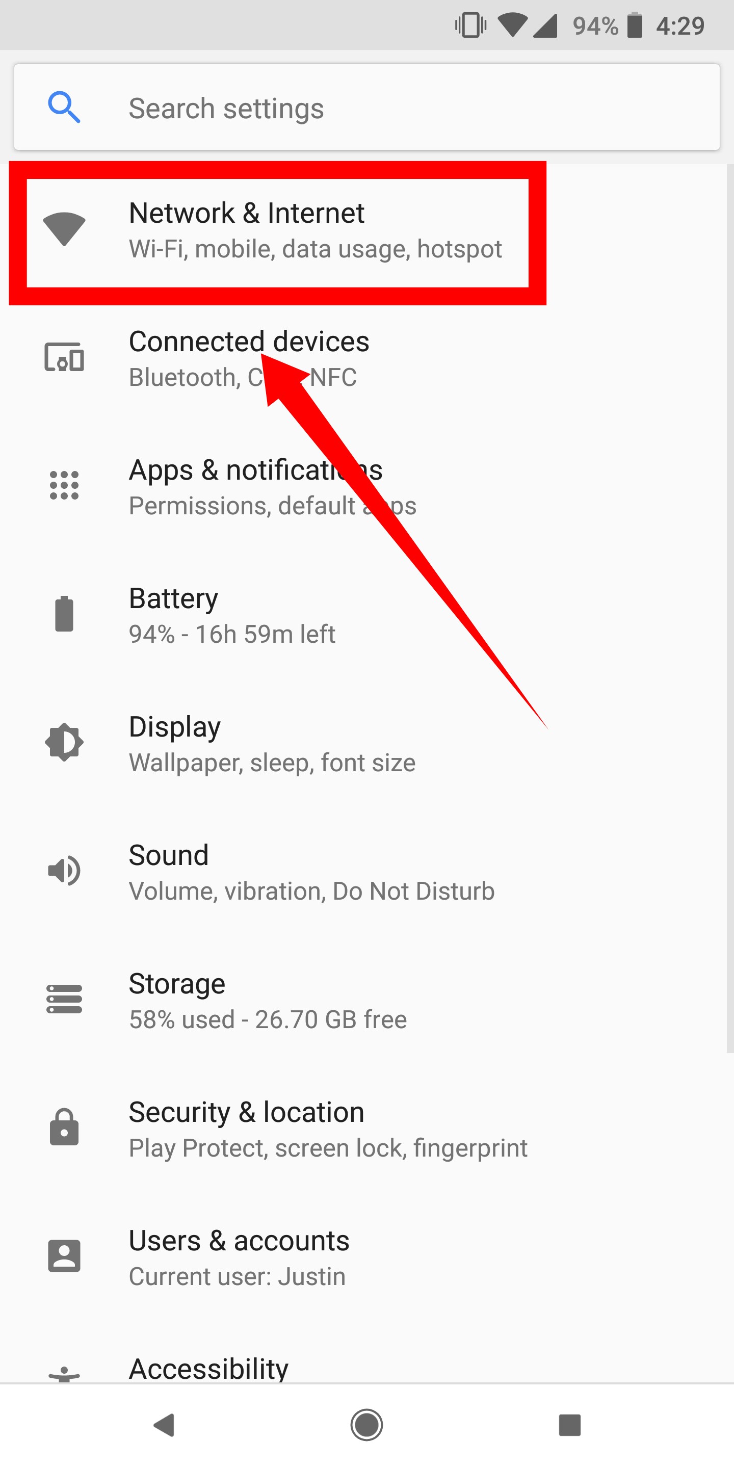 How to turn off open network notification on Google Pixel 2 and 2 XL