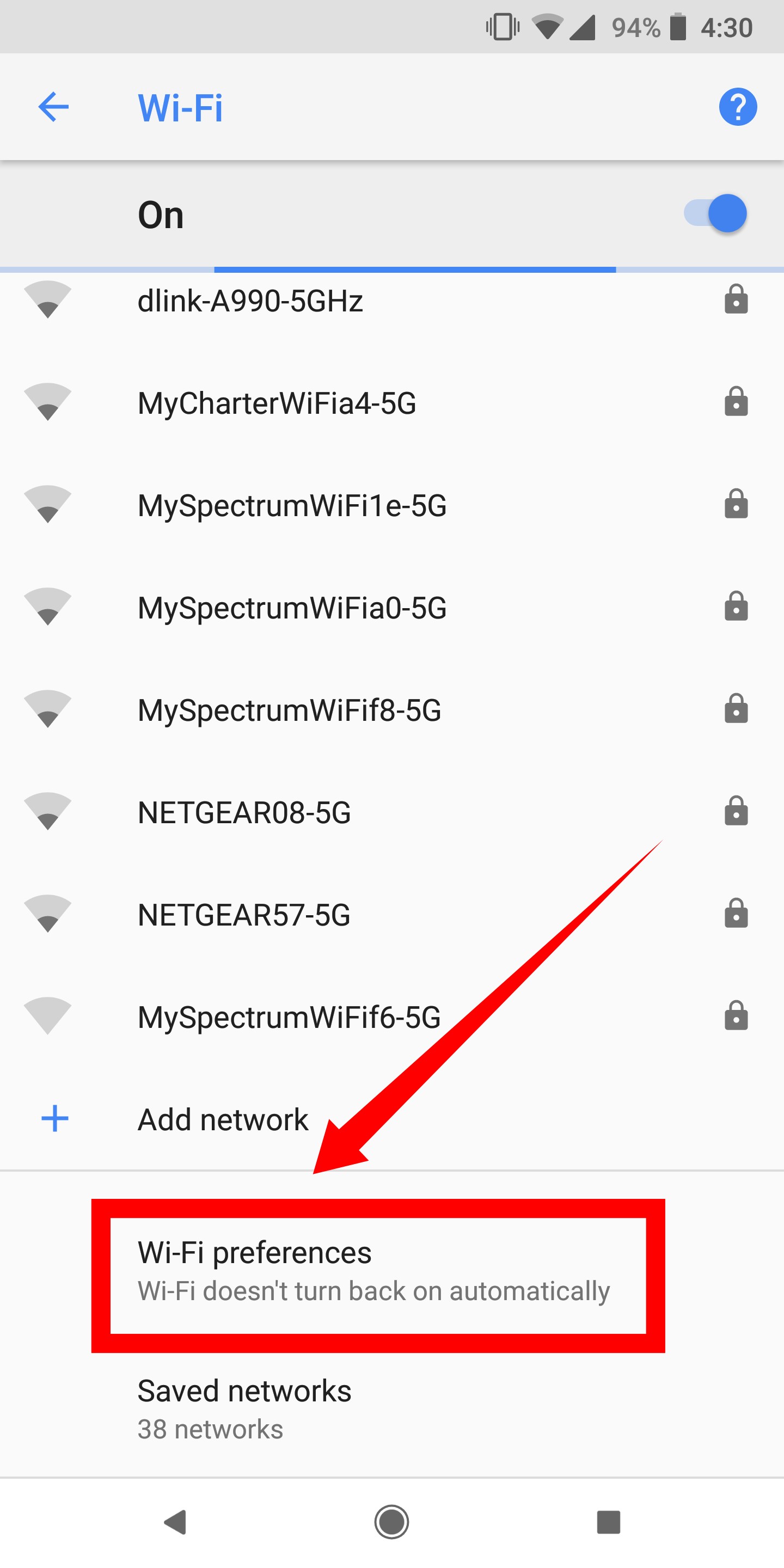 How to turn off open network notification on Google Pixel 2 and 2 XL