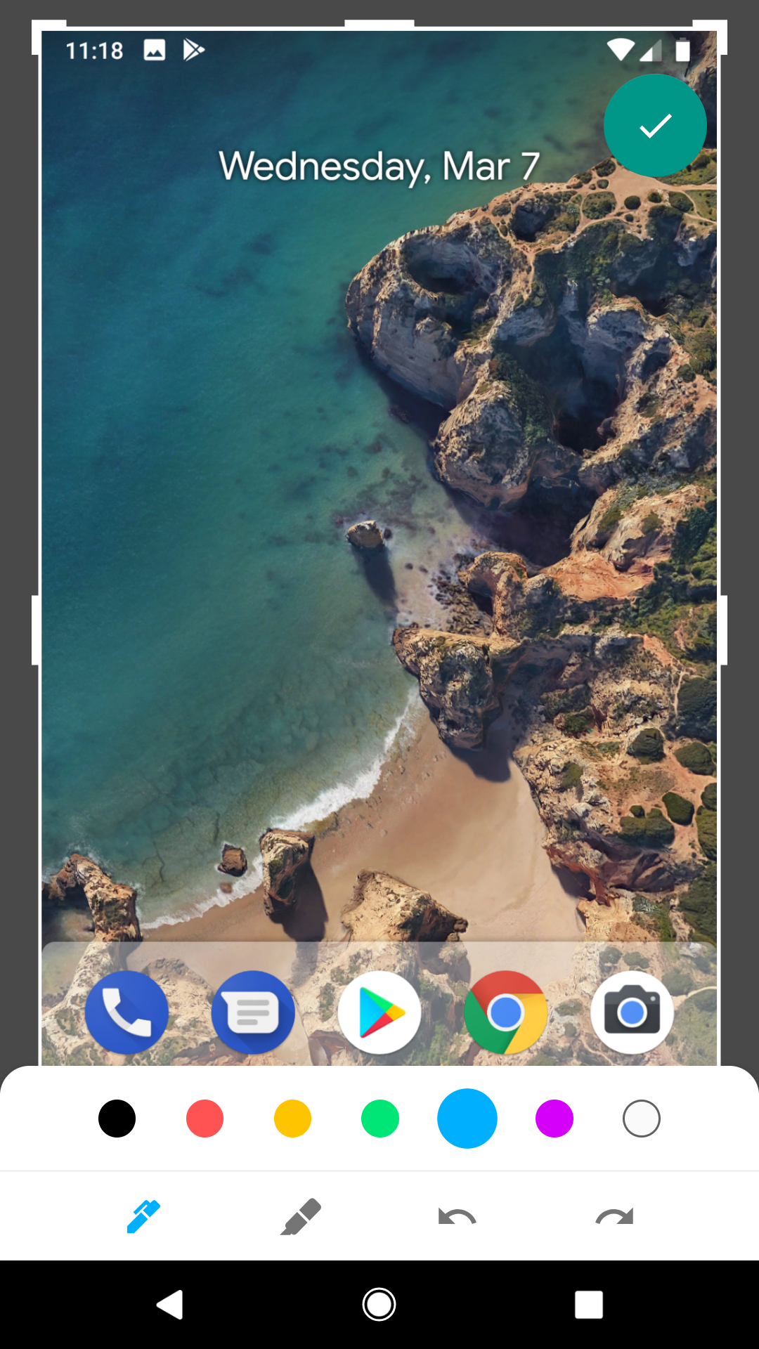 Android P DP1: 'Markup' is a built-in screenshot editor w/ drawing & cropping tools