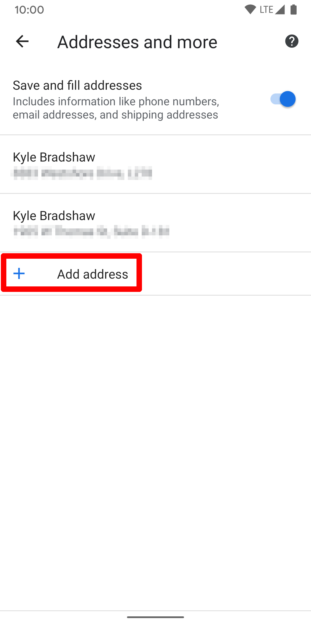 How to update your Google Chrome autofill settings