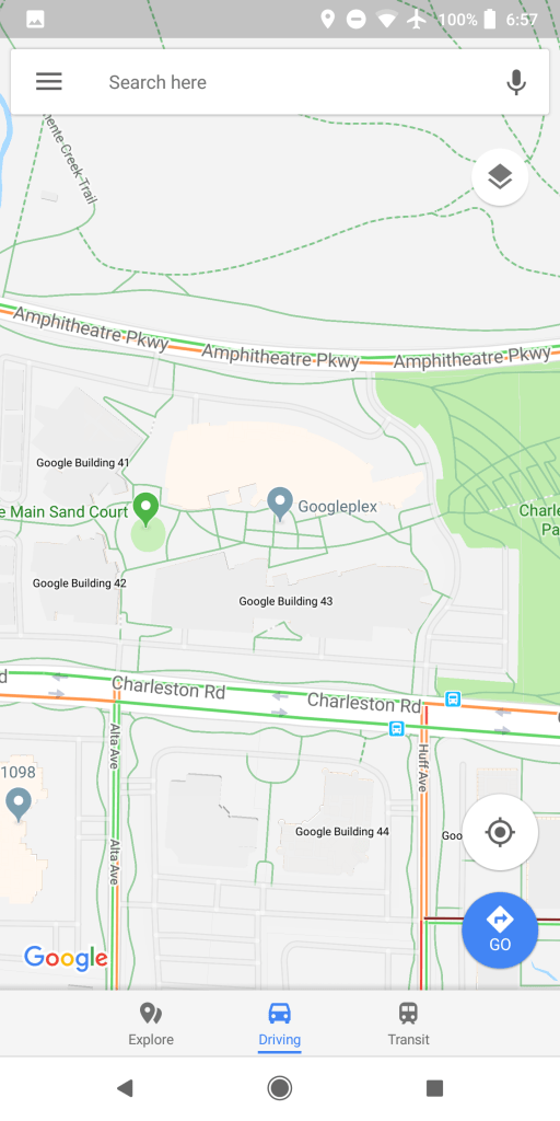 Google Maps for Android testing rounded search bar UI with centered ...