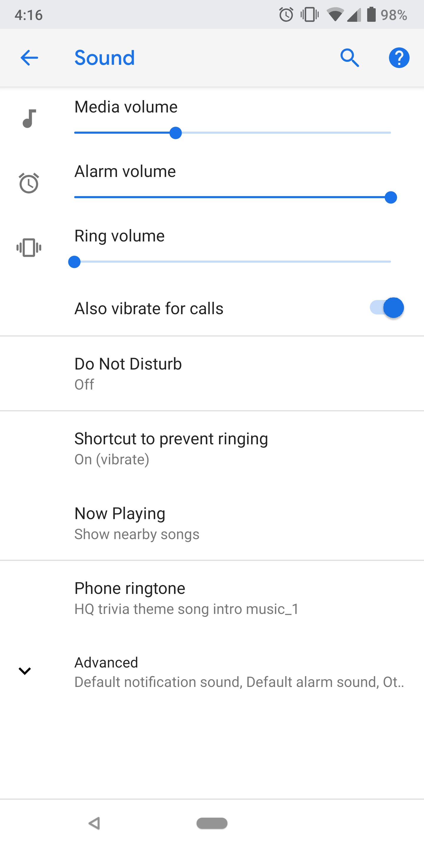 How to change the ringtone volume on Android P