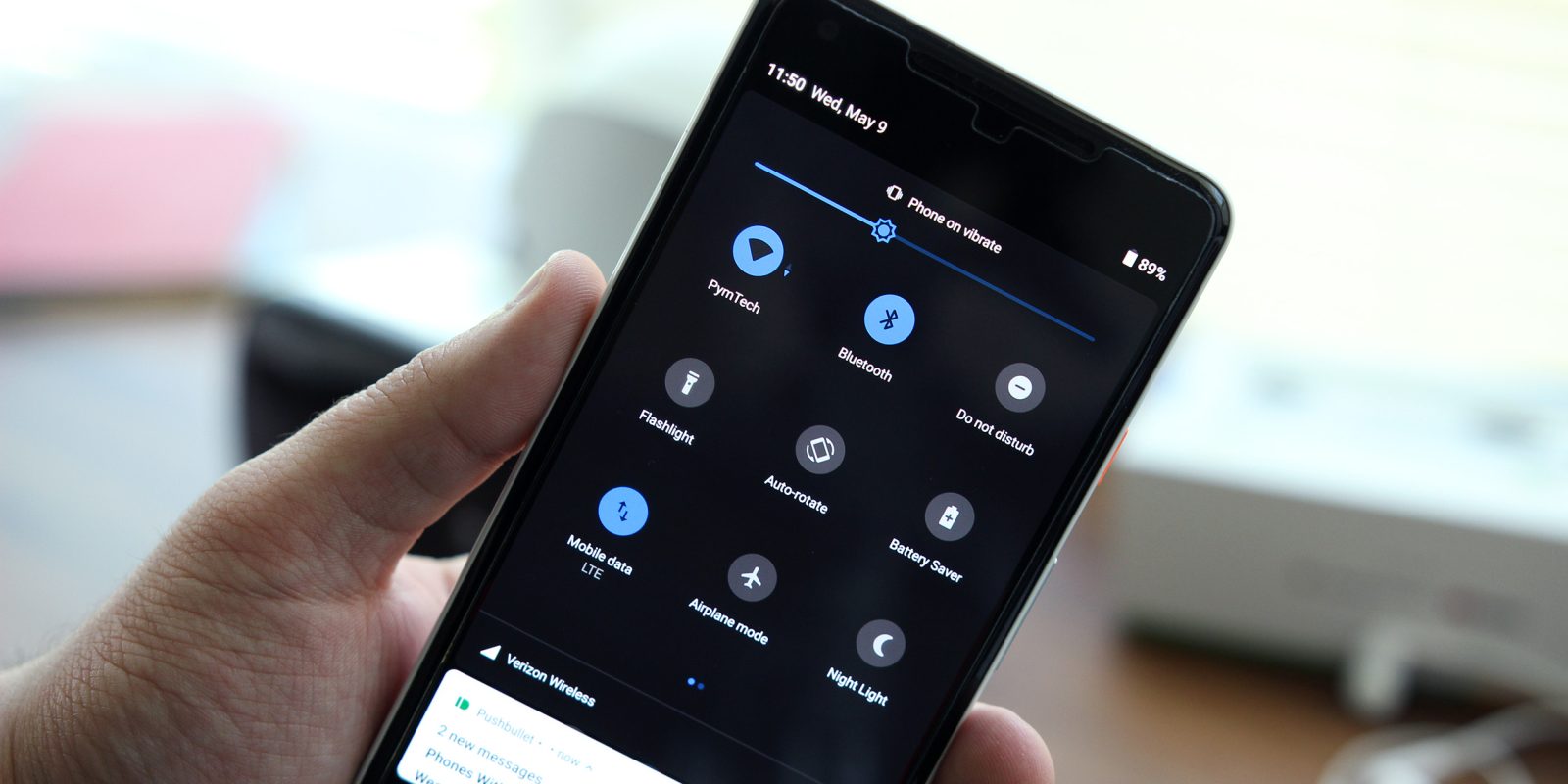 Android P DP2: Quick settings reverts to Oreo's paginated view, shows alarms/ringer mode above