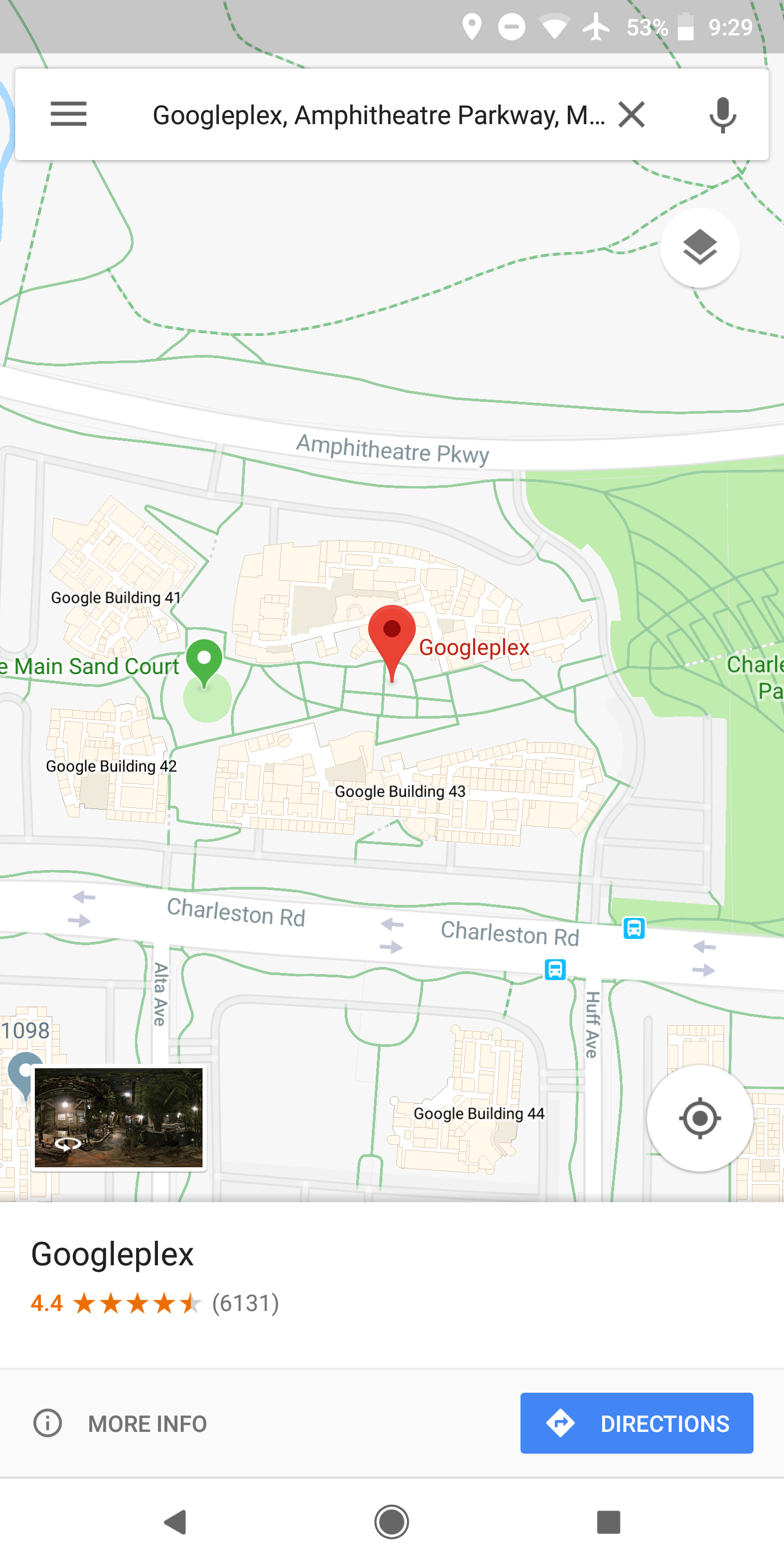 Google Maps testing Material Theme place cards w/ more details, shortcuts