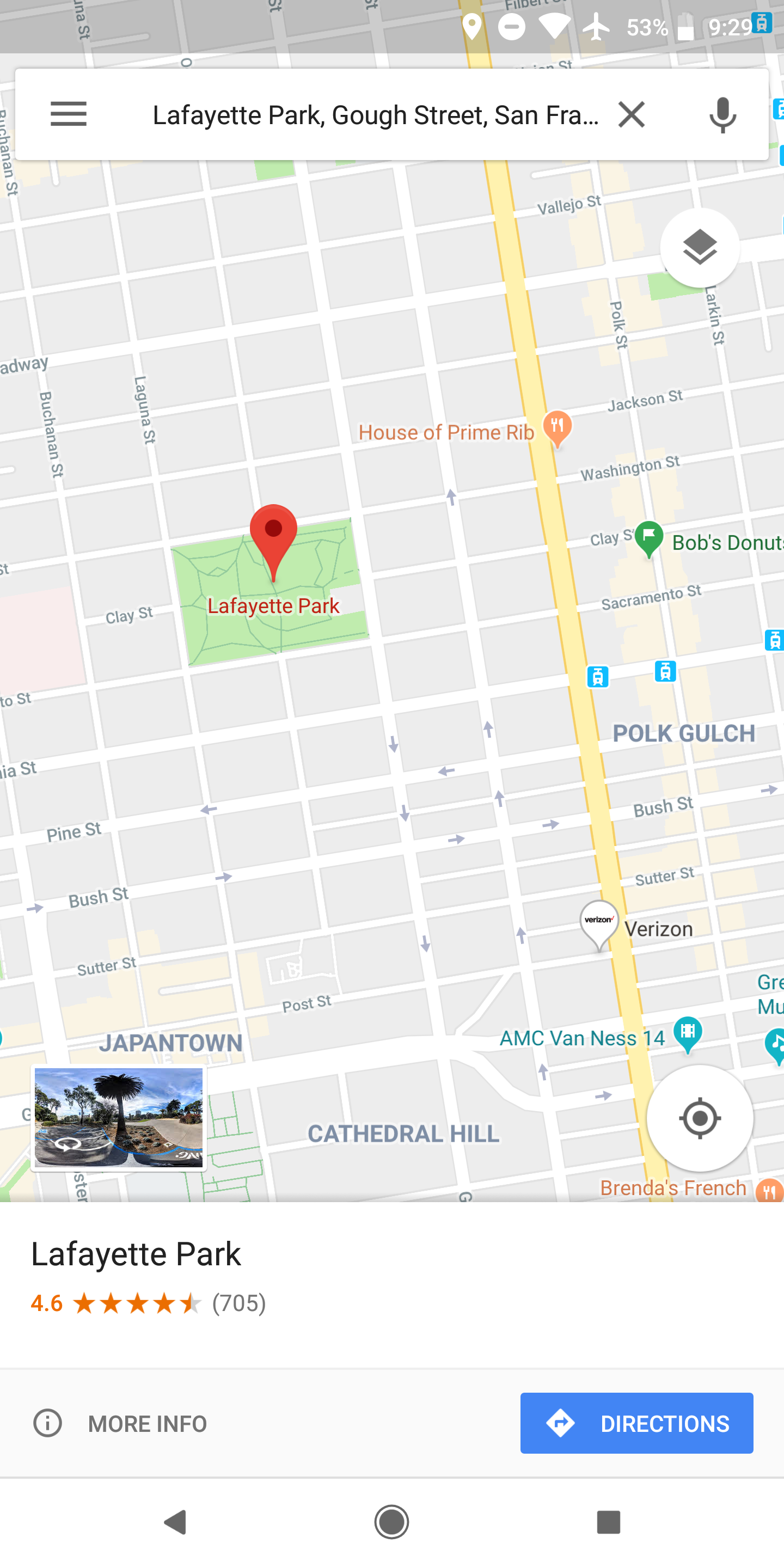 Google Maps testing Material Theme place cards w/ more details, shortcuts