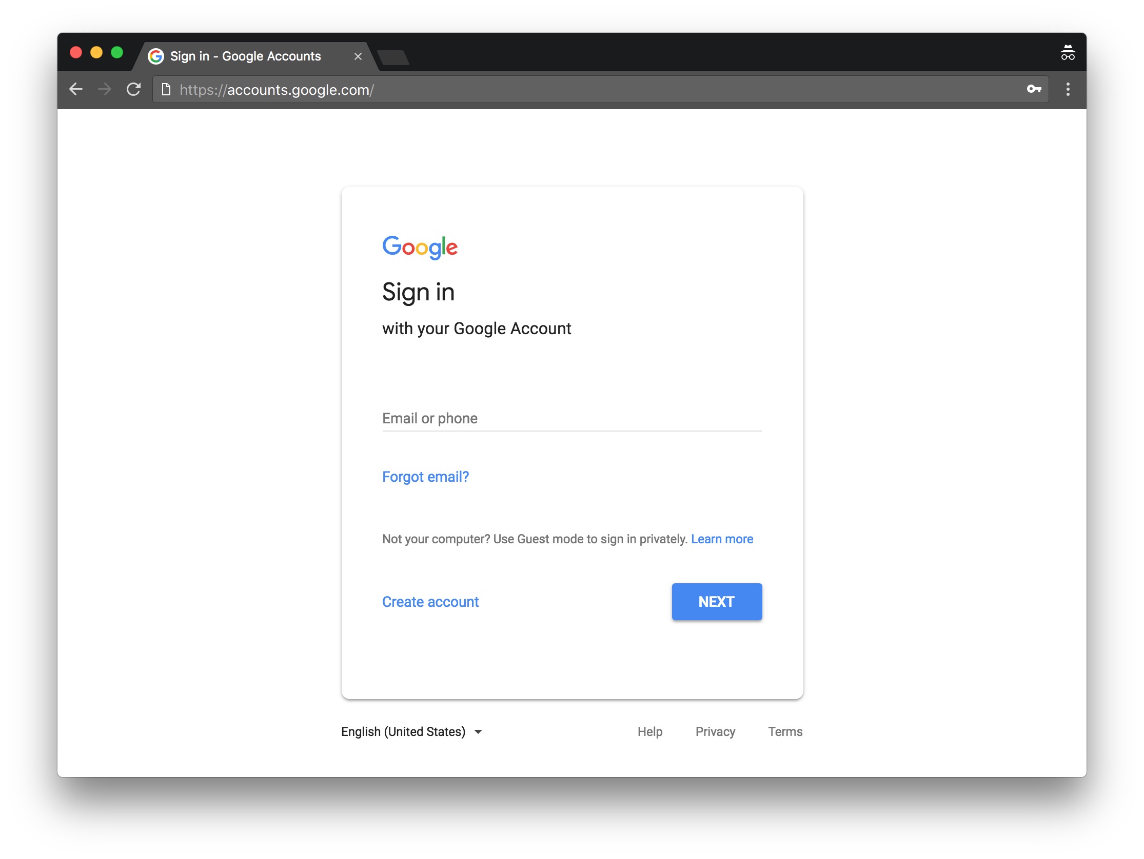 Google sign-in page updated w/ minor Google Material Theme tweaks