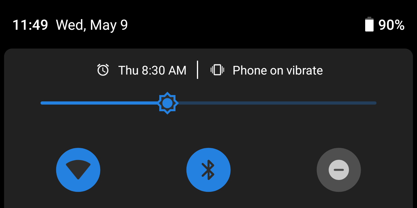Android P DP2: Quick settings reverts to Oreo's paginated view, shows alarms/ringer mode above