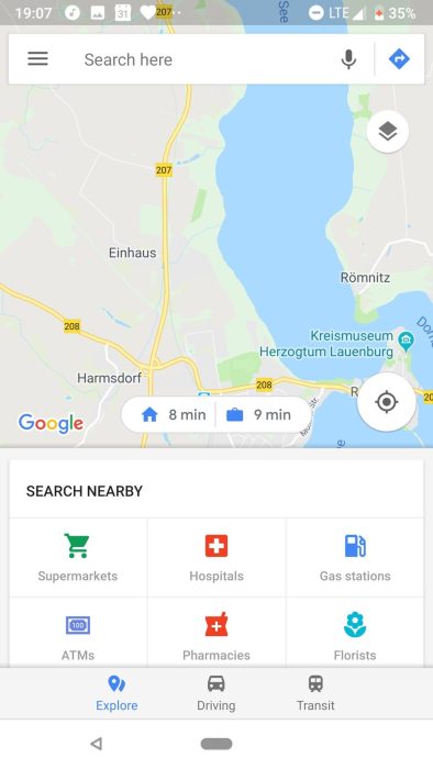 Google Maps testing new shortcuts for directions to home and work ...