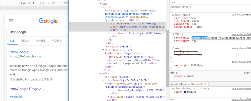 Google is now A/B testing its new 'Google Sans' font in Search results ...
