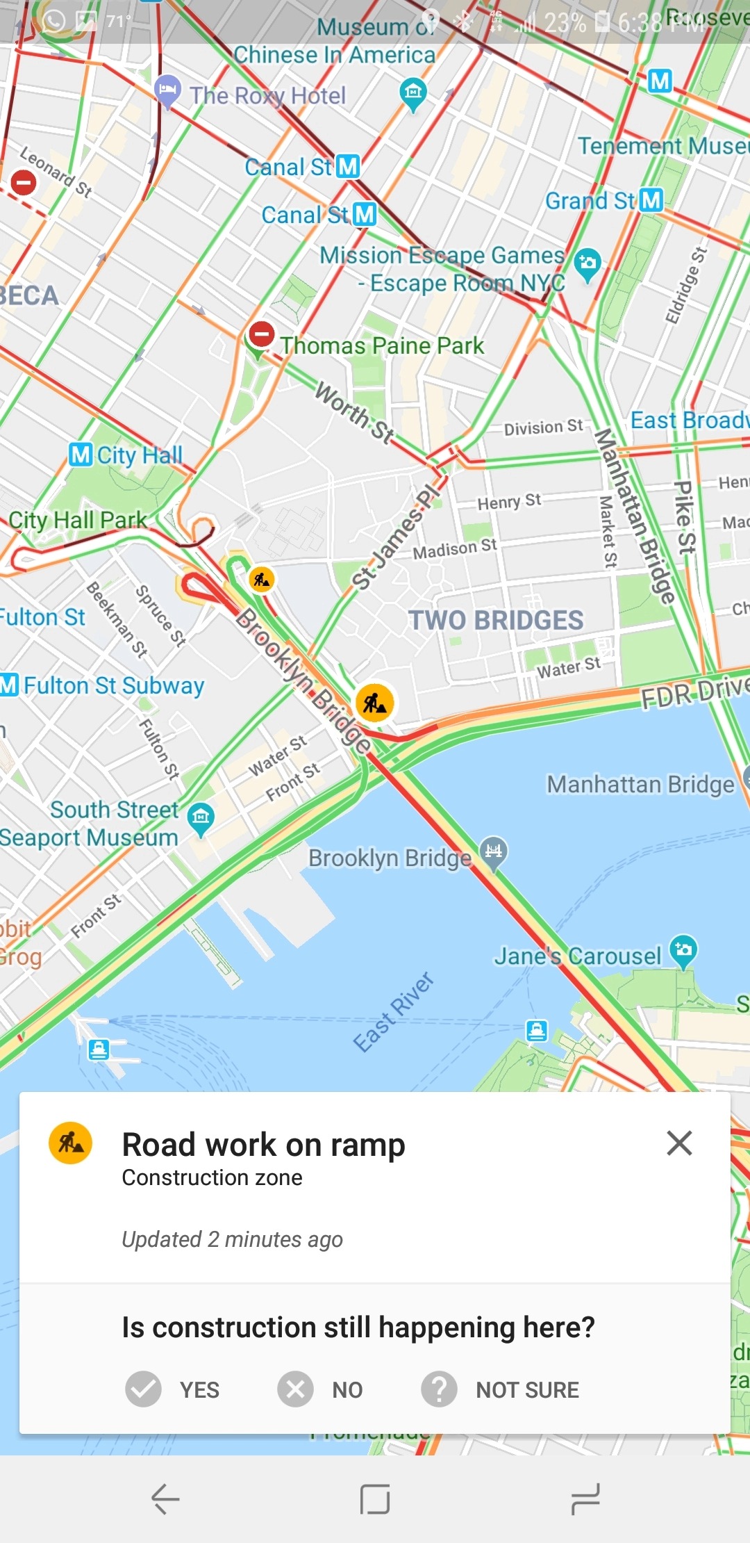 Some Google Maps users seeing Waze-like incident reports for road work ...