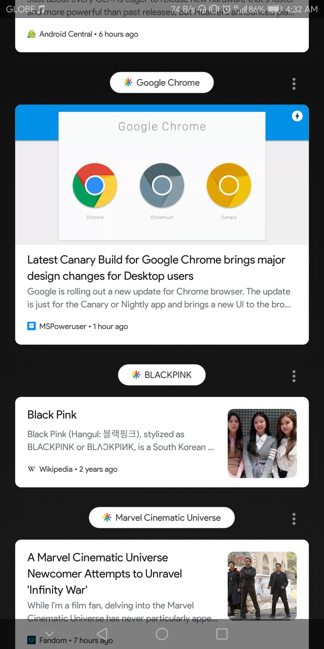 Google testing a rebrand of Google Feed with 'Discover'