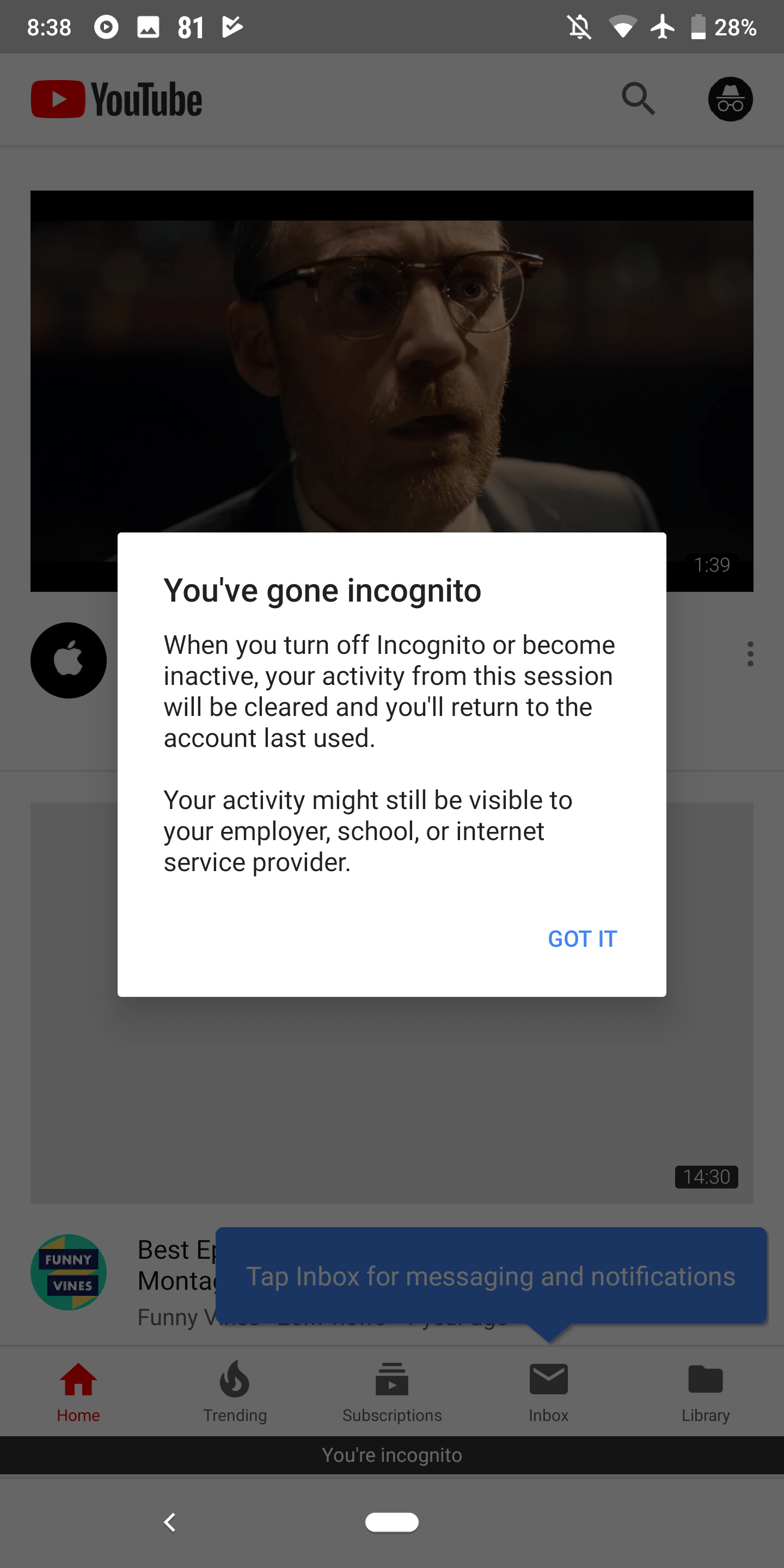 YouTube’s Incognito mode for private watching is widely rolling out on ...
